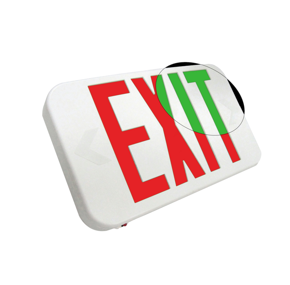 Red/Green Field Selectable Exit Sign (EZRXTEU-RG) - Renova